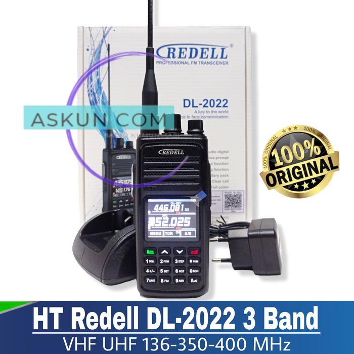 Jual HT Redell DL-2022 3 Band VHF UHF 136-350-400 MHz New Garansi Resmi ...
