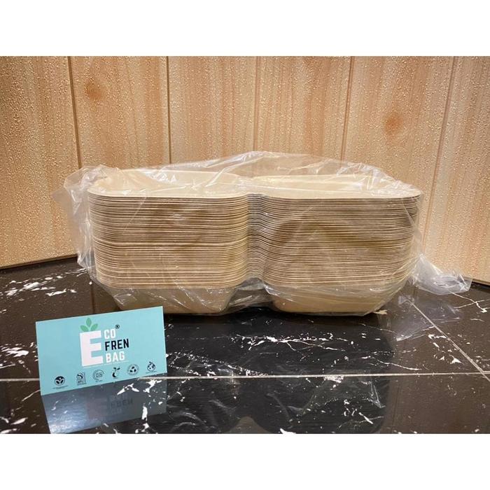 Jual Ecofrenbag Bagasse Burger Box Lunch Box Kotak Tart Mini 450 Ml/ 6 ...