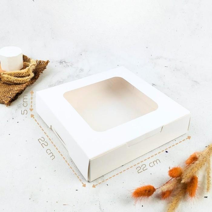 Jual Box Packaging Kue Dus Ivory Putih Polos Jendela MIka Laminasi ...