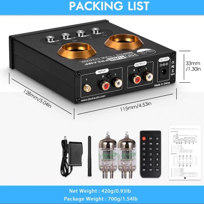 Jual DOUK AUDIO P2 Tube Preamp w Bluetooth 5.0 Receiver & U-Disk Player ...