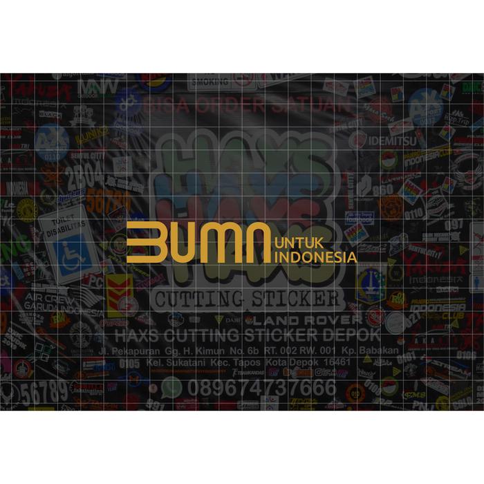 Jual Cutting Sticker Logo BUMN Ukuran 10 Cm 1 Warna Untuk Motor Mobil ...