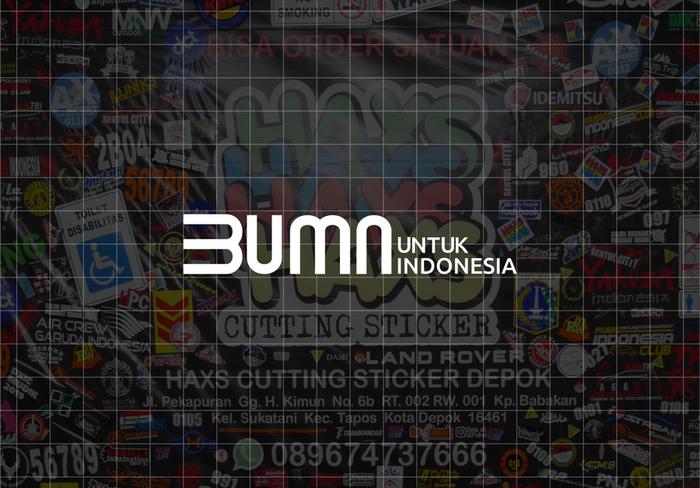 Jual Cutting Sticker Logo BUMN Ukuran 10 Cm 1 Warna Untuk Motor Mobil ...