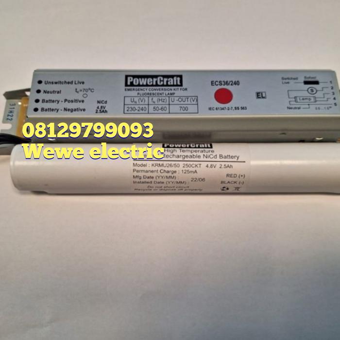 Jual battery emergency powercraft power craft led power pack nicad ...