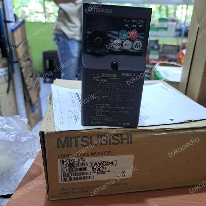 Jual Inverter Mitsubishi 1hp 0,75kw 0.75kw 1phase 220VAC FR-D720S-0.75K Ori - Kota Bandung ...