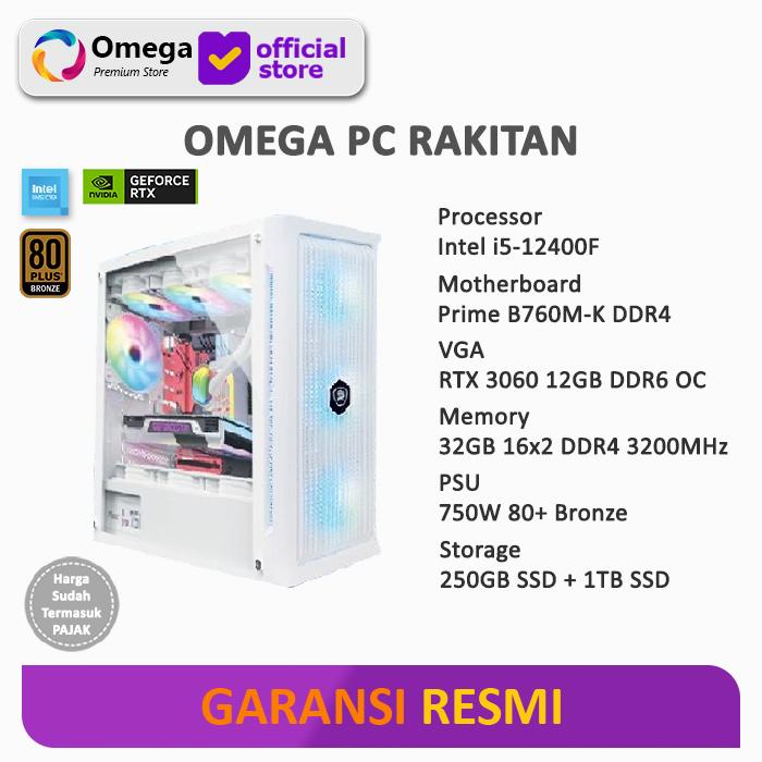 Promo OMEGA PC RAKITAN | Intel i5-12400F | RTX 3060 | 32GB | SSD Cicil ...