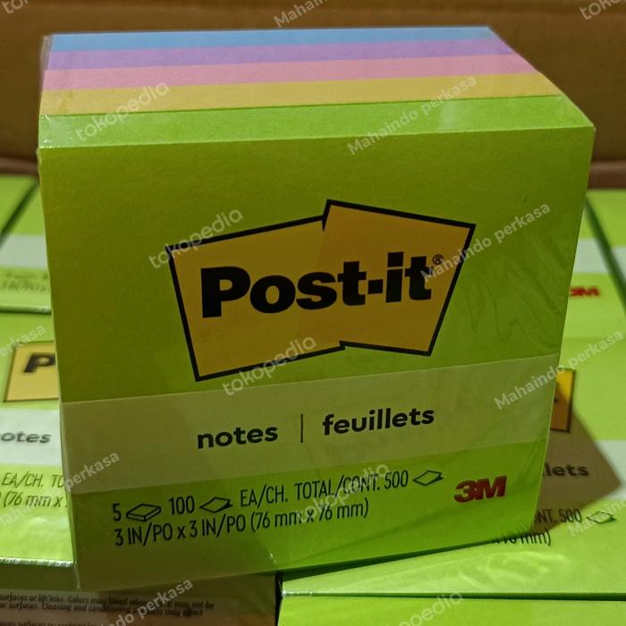 Jual Post-it 654-5UC / AU Kertas Notes Sticky Notes 3in x 3in 500sheet ...