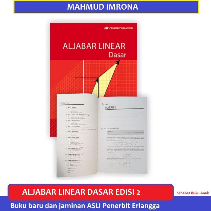 Jual Buku Aljabar Linear Dasar Edisi 2 Mahmud Imrona Erlangga Di Seller Rumix - Cengkareng Timur ...