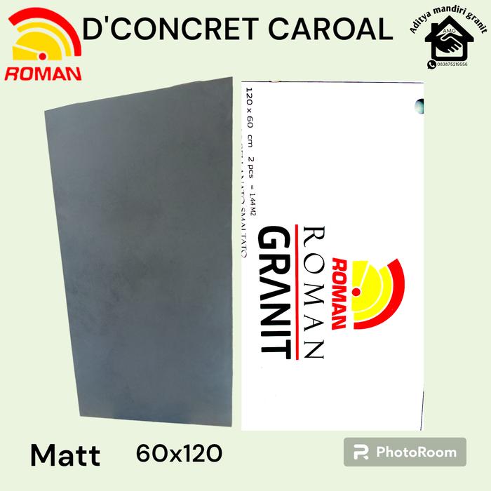 Jual GRANIT ROMAN 60X120 D'CONCRETO CHARCOAL texture matt - Kab. Bogor ...