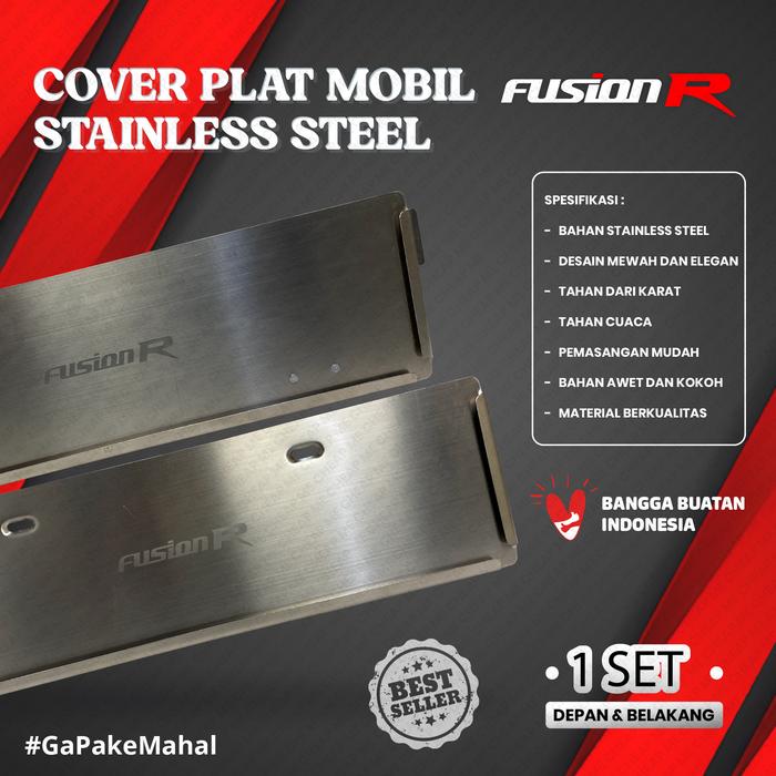 Jual FUSION R COVER TEMPAT DUDUKAN TATAKAN PLAT MOBIL STAINLESS STEEL ...