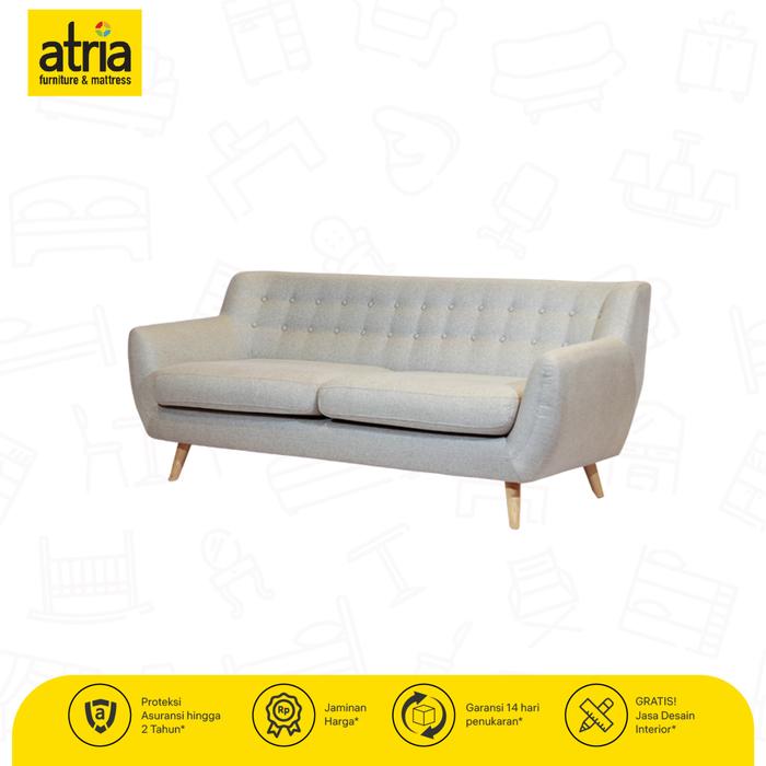 Promo Sofa Fabric 3 Seater Celeste Atria Abu-abu Cicil 0% 3x - Jakarta ...