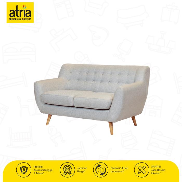 Promo Sofa Fabric 2 Seater Celeste Atria Abu-abu Cicil 0% 3x - Jakarta ...
