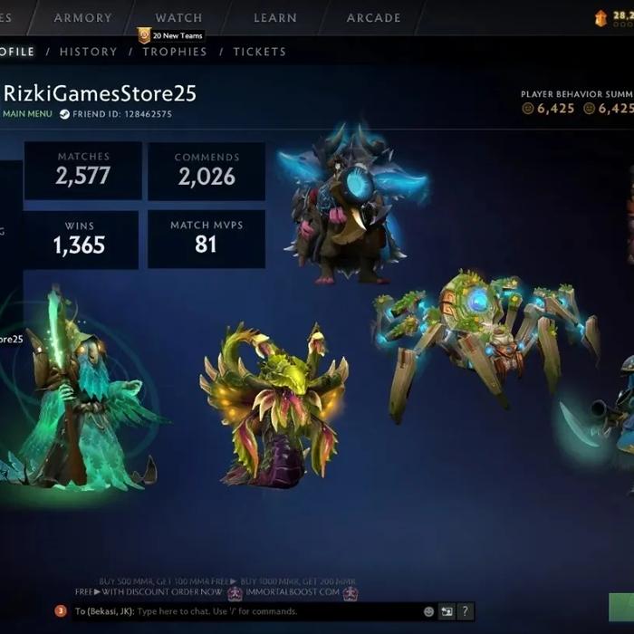 Jual id dota 2 tbd archon legend all on item lumayan - Kota Bogor ...