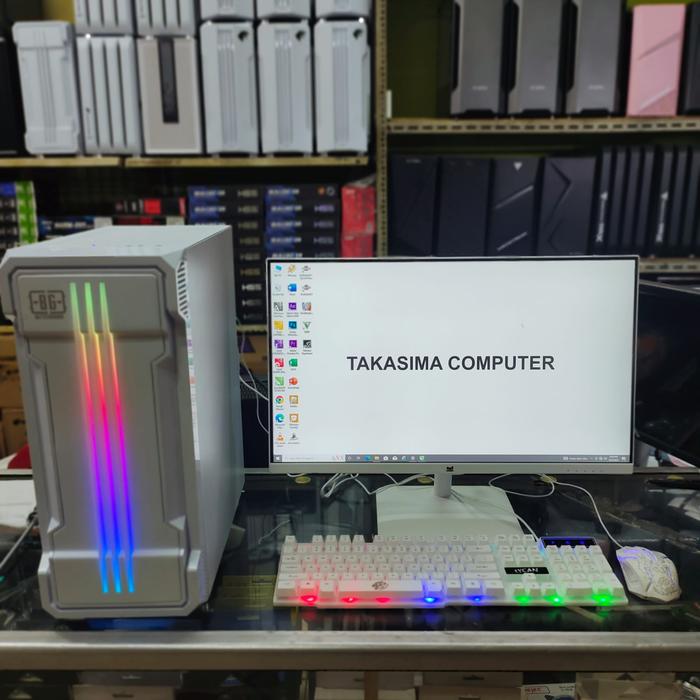 Jual Pc gaming core i7 ram 16 vga 4gb ssd128 hdd500 led 24 in full set ...