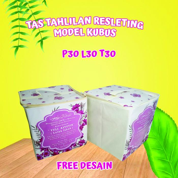 Jual Tas Box Resleting Tahlilan Mengenang 1000 Hari Wafat Model Kubus ...