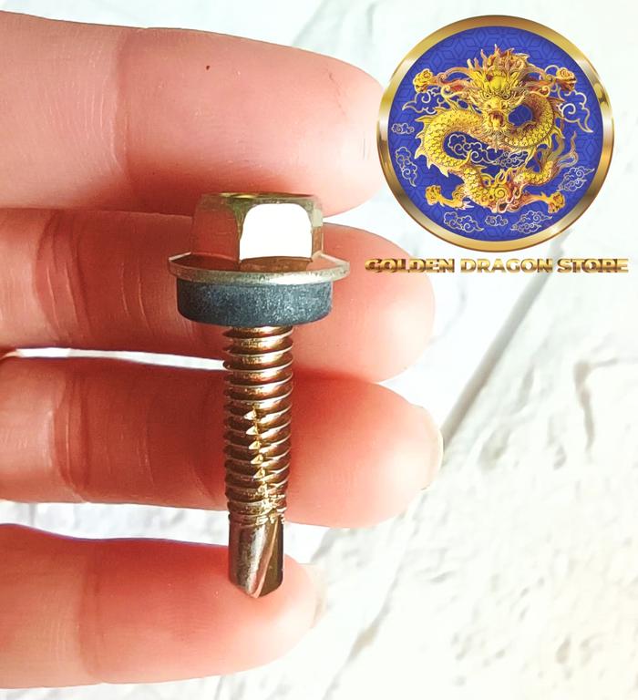 Jual Baut Roofing/Ruping/Skrup Sekrup 12 x 25 / Self Drilling Screw ...