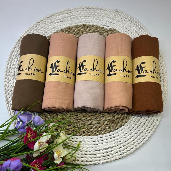 Jual hijab segiempat hijabfashionku.co warna teracotta ukuran hijab ...