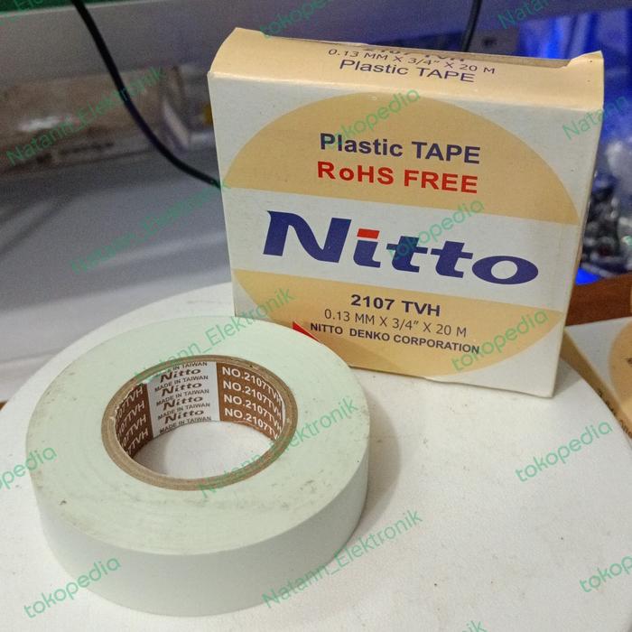 Jual 4164 isolasi isolatip insulation tape listrik nitto putih 3/4x20m ...