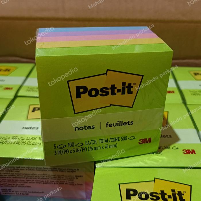 Jual 3M Post-it notes super sticky 3in x 3in - Kertas notes 654-6SSMIA ...