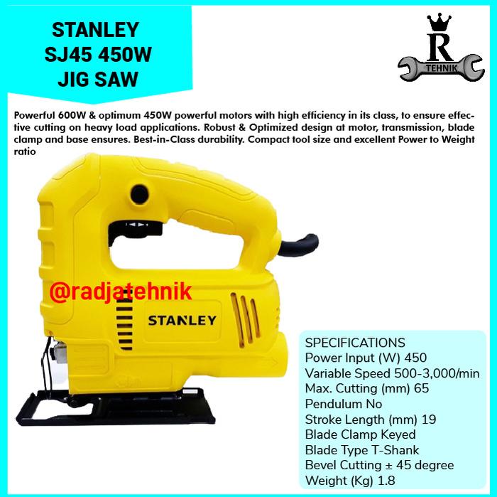 Jual Stanley SJ45 \ Mesin Gergaji Jig Saw \ Variable Speed 450 W ...