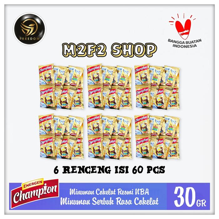 Jual Susu Bubuk Champion Energen Sachet Cokelat - 30 gr (Harga 6 ...