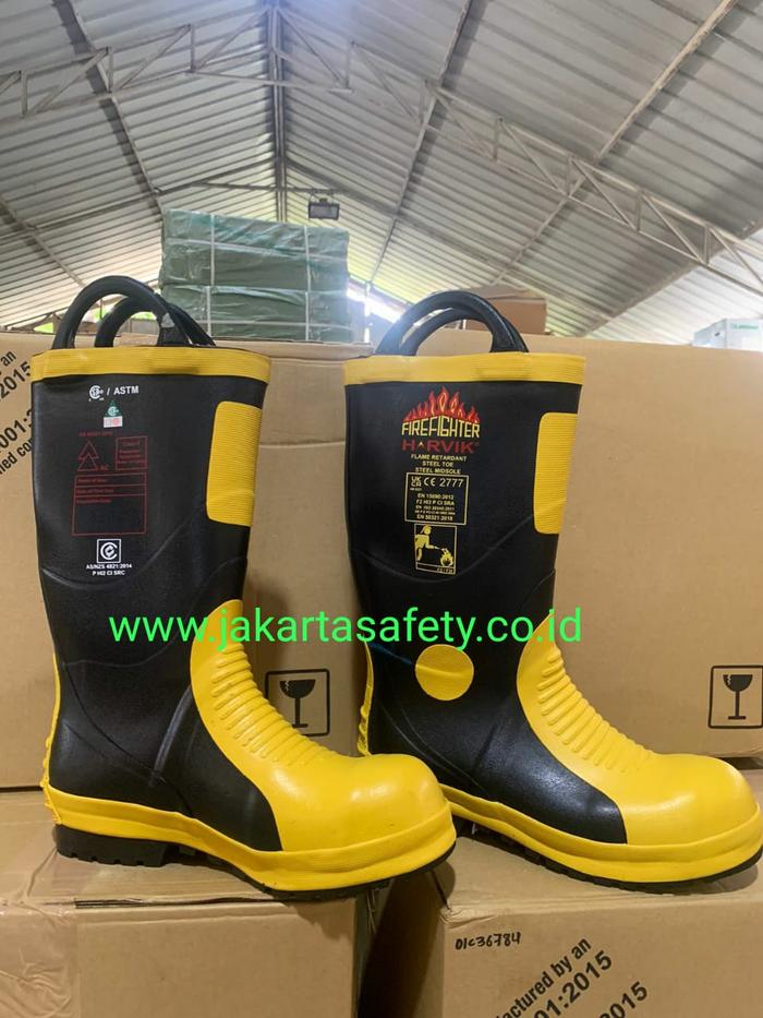 Jual Sepatu Pemadam Kebakaran merek Harvik original murah promo ...