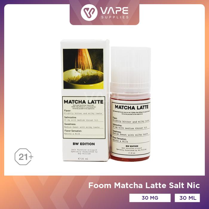 Jual Liquid Foom Matcha Latte Salt Nic 30ML - Foom x Boy William ...