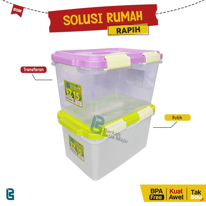 Jual KOTAK CONTAINER STORAGE BOX TRANSPARAN 30 LITER EZY KONTAINER ...