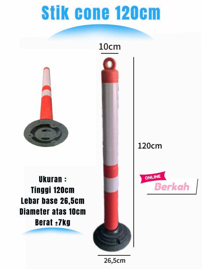 Jual Stick cone 120cm/T Top Bollard /Pembatas Jalan / kerucut Tiang ...