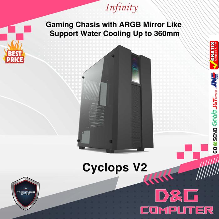Jual Casing INFINITY CYCLOPS V2 - ATX, mATX Gaming Case - NO FAN ...
