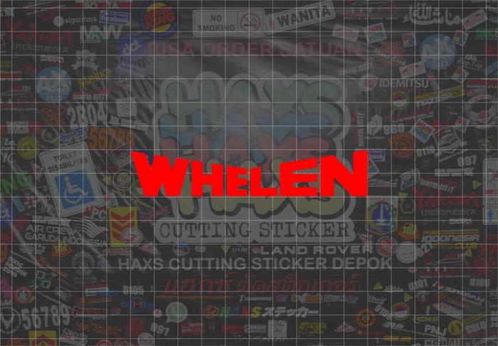 Jual Cutting Sticker Logo Whelen Ukuran 10 Cm Untuk Motor Mobil - Merah ...