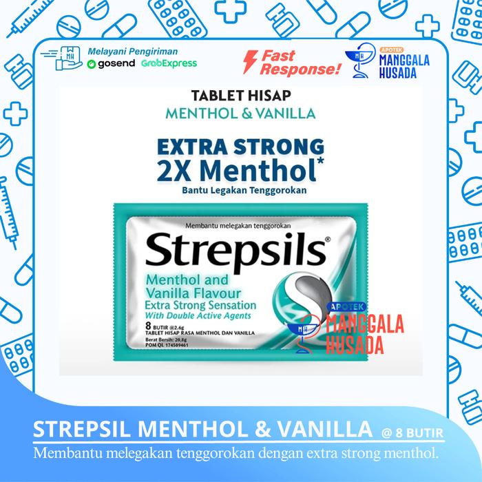 Jual STREPSILS MENTHOL & VANILLA FLAVOUR PER SACHET @ 8 BUTIR - Kota ...