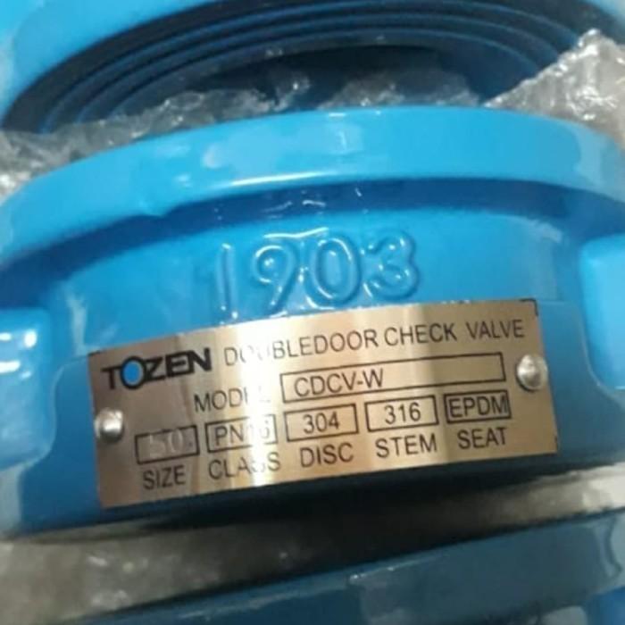 Jual Tozen wafer check valve jis 10k 12" inch body cast iron disc ss ...