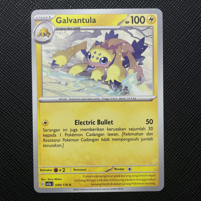 Jual Galvantula sv3s kilau hitam kartu pokemon indonesia TCG card ...