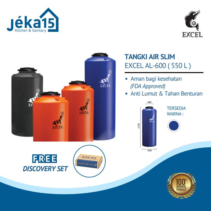 Jual Excel AL - 600 Tangki Air Slim Toren 550 Liter - Kota Bandung ...