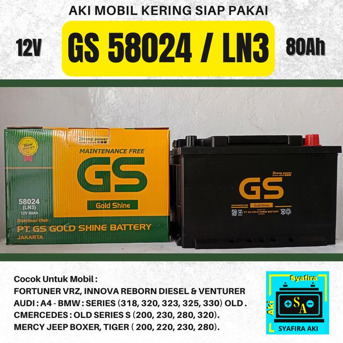 Jual Aki Mobil Toyota Innova Reborn Diesel 58024 GS MF Aki Kering 12V / 80A - Jakarta Selatan ...
