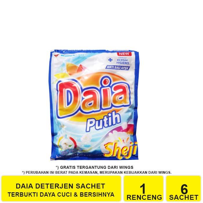 Jual DAIA DETERGENT BUBUK 53 GRAM 1 RENCENG ISI 6 SACHET - DAIA BIRU ...