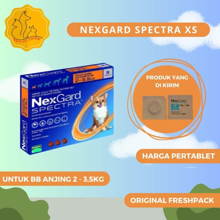 Jual FRESHPACK nexgard extra small dog 2 - 3,5 kg xs obat kutu demodex ...