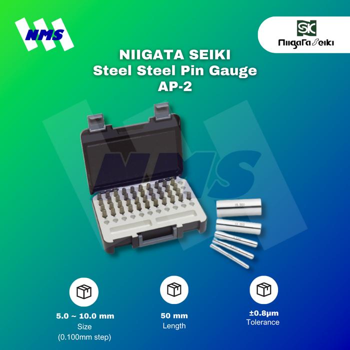 Jual Niigata Seiki AP-2 Steel Pin Gauge Set 5mm ~ 10mm (0.100 mm step) - Jakarta Barat ...
