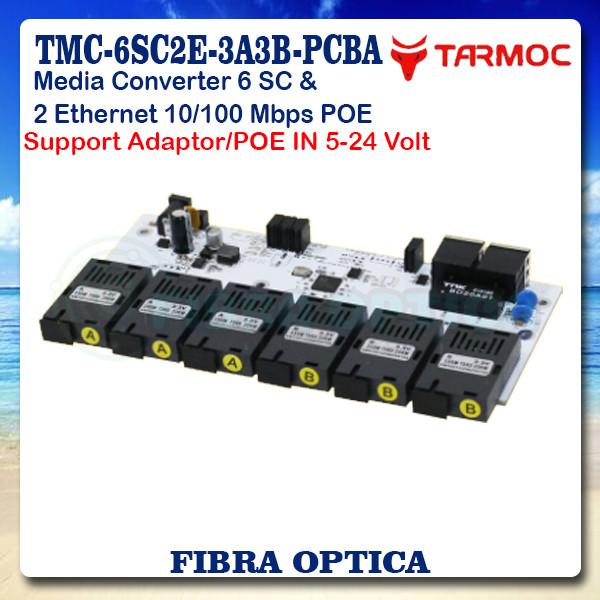 Jual Tarmoc TMC-6SC2E-3A3B-P|6FO 2Lan 10/100 POE(5-24V) Media Converter ...