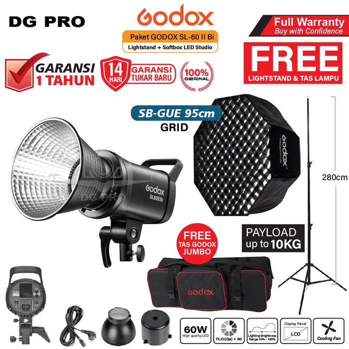 Jual Godox SL60IIBI Bi Color Video Led Bowen Mount / SL60II BI / SL ...