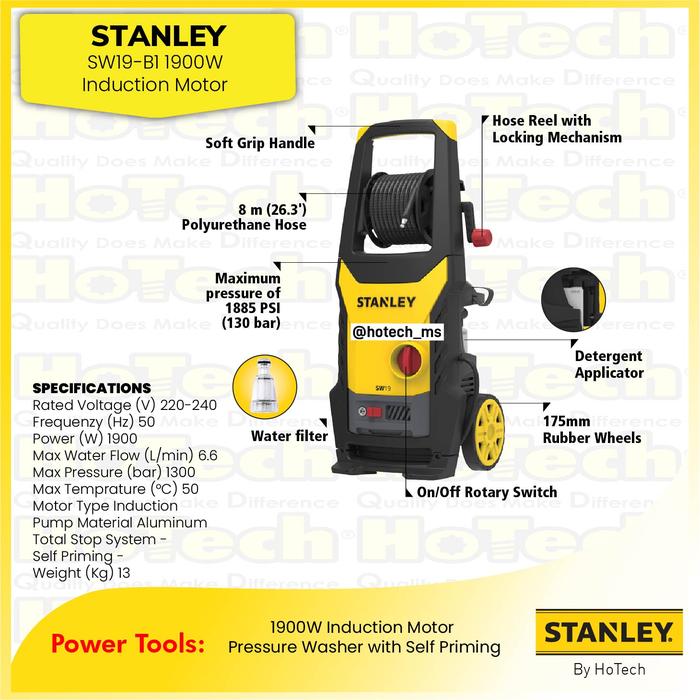 Jual STANLEY SW19 1900W Induction Motor Pressure Washer | Pressure ...