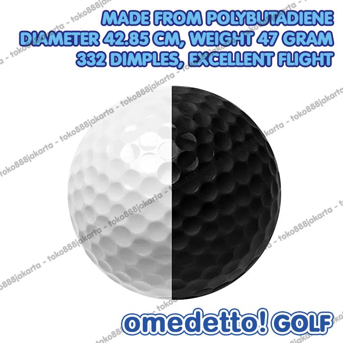Jual Golf Ball 2 Colors Half Black White Practice Putting Bola 2 Warna ...