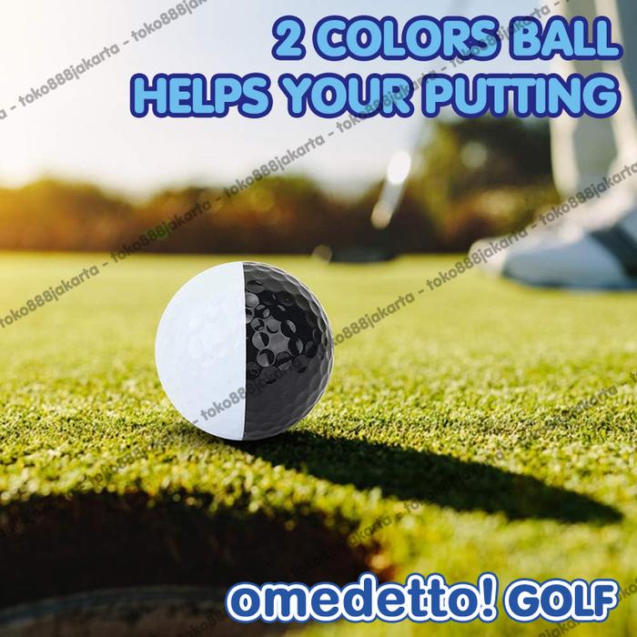 Jual GOLF BALL 2 COLORS HALF BLACK WHITE PRACTICE PUTTING BOLA 2 WARNA ...