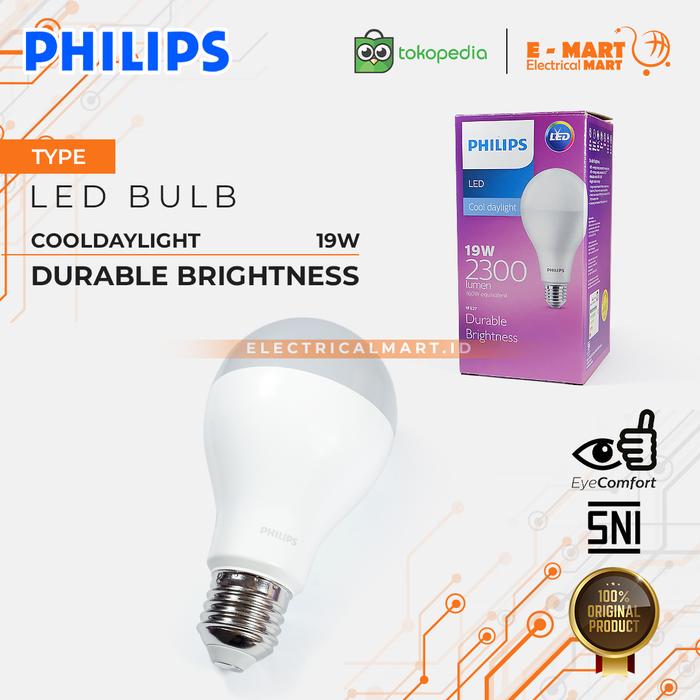 Jual PHILIPS LED BULB 19W PUTIH E27 / PHILIPS LED 19W 6500K - Kota ...