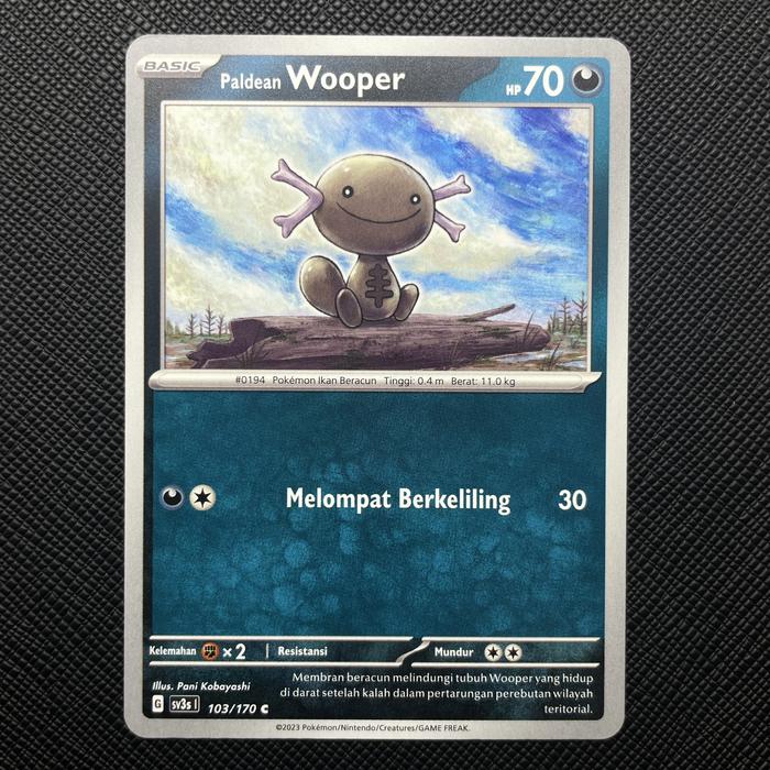 Jual Paldean wooper B sv3s kilau hitam kartu pokemon indonesia TCG card ...
