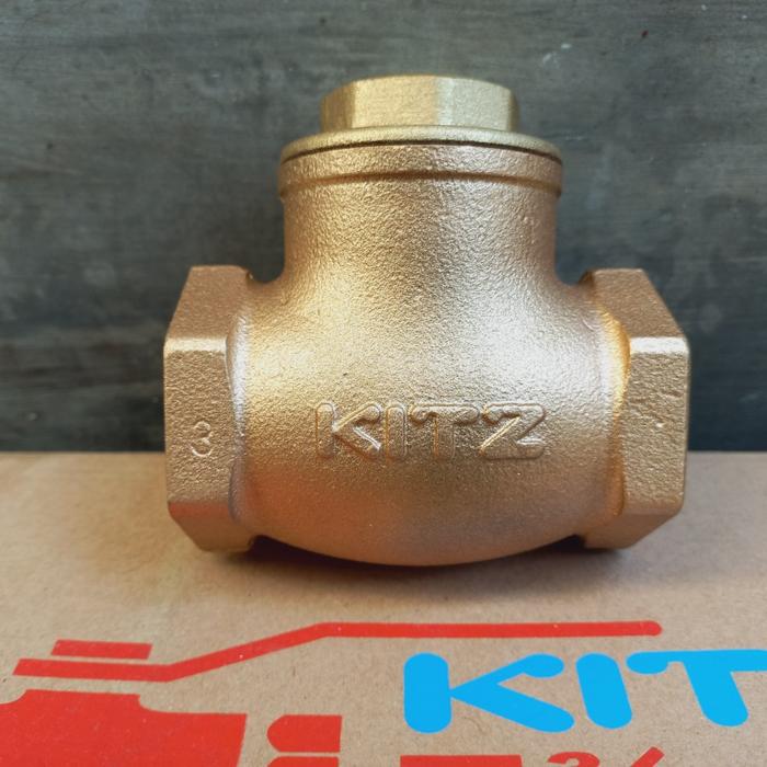 Jual check valve kuningan kitz 4" inch / swing check brass kuningan ...