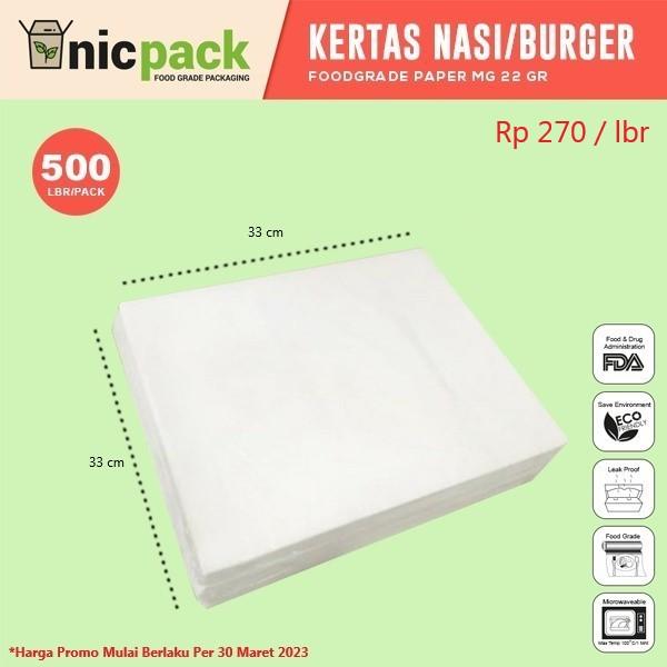 Jual Kertas Nasi / Kertas Nasi KFC / Kertas Burger Uk 33x33 cm ...