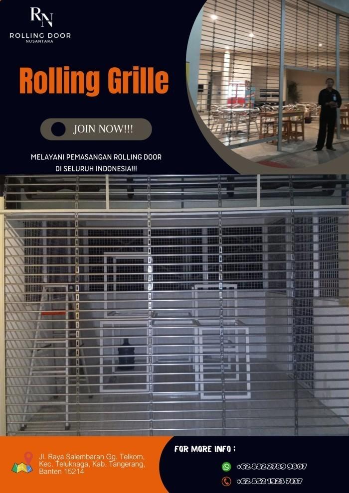 Jual Rolling grille transparan pintu alumunium pintu pembatas ruangan ...