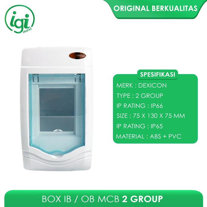 Jual BOX MCB 2 GROUP IB OB LED INDICATOR / RUMAH BOX PANEL MCB / FUSE ...