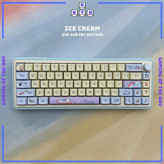 Promo Ice Cream Keycaps Keycap By GOTD XDA PBT Dye-Sub Keyboard ...